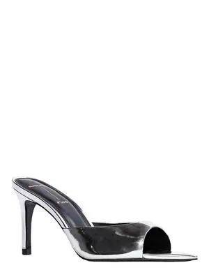 BLACK SUEDE STUDIO Brea Patent Leather High Heel Sandals - Silver