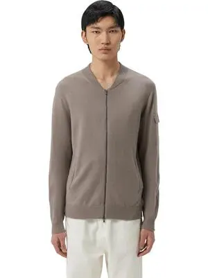 GOBI MONGOLIAN CASHMERE Cashmere Bomber Jacket - Stucco