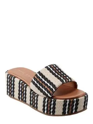 Marc Fisher Marc Fisher LTD Daylin Platform Sandals Beige/black