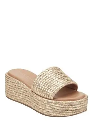 Marc Fisher Daylin Platform Sandals - Gold