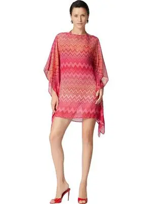 Missoni Short Printed Silk Kaftan - Red