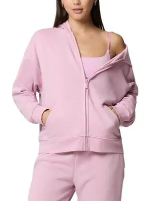 FLORENCE BY MILLS Oversized Zip-up Hoodie - Dawn Pink