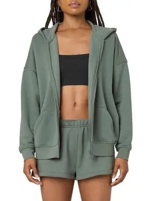 FLORENCE BY MILLS Oversized Zip-up Hoodie - Laurel Wreath