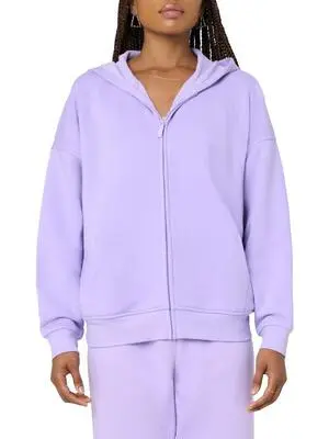 FLORENCE BY MILLS Oversized Zip-up Hoodie - Millie Lavender