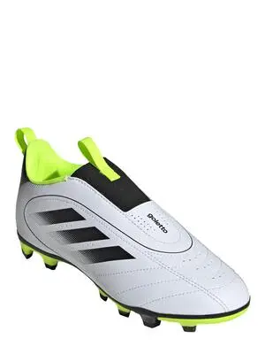 Adidas Goletto Ix Laceless Soccer Cleat - White/ Black/ Lemon
