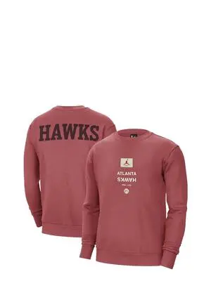 JORDAN BRAND Atlanta Hawks Courtside Statement Edition Heavyweight Pullover Sweatshirt - Red