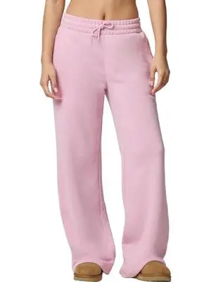 FLORENCE BY MILLS Cozy Crush Wide Leg Sweatpants - Dawn Pink