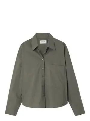 AGOLDE Naya Cotton-poplin Shirt - Green