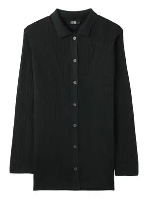 GOBI MONGOLIAN CASHMERE Silk Cashmere Knit Cardigan - Black