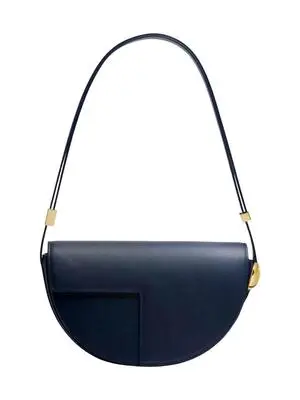 Patou Le Leather Shoulder Bag - Blue
