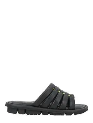 OA NON-FASHION Calfskin Slide Sandals - Black