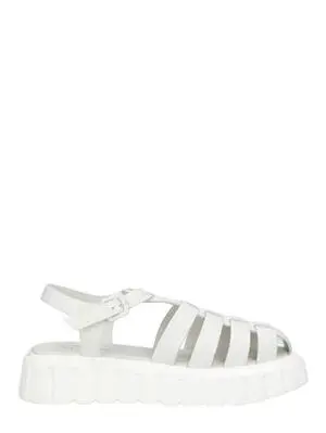 VOILE BLANCHE Calfskin Fisherman Sandals - Off White