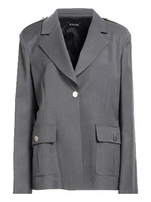 CRISTINAEFFE Single-breasted Twill Blazer - Grey
