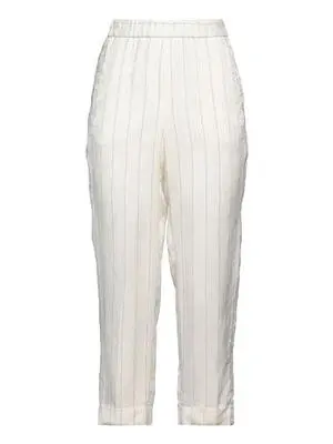 Peserico Jacquard Pinstriped Pants - Off White