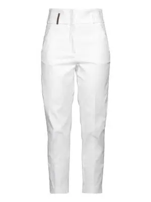 Peserico Tapered Jacquard Pants - White