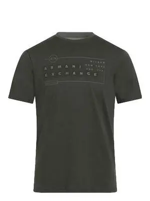 Armani Exchange T-shirt Military Size Organic Cotton - Green