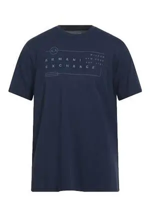 Armani Exchange T-shirt Military Size Organic Cotton - Navy