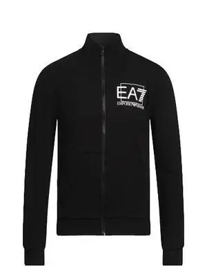 EA7 Cotton-elastane French Terry Sweatshirt - Black