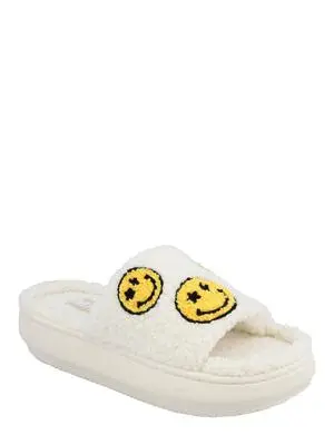 Mia Huggie Platform Sandal - Triple Yellow Smiles