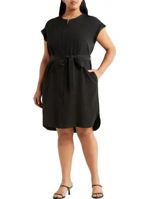 Lyssé Blakely Knit Shirt Dress - Black