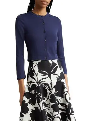 Michael Kors Cropped Cardigan - Maritime