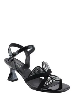 SPRING STEP SHOES Crystal Embellished Sandals - Black