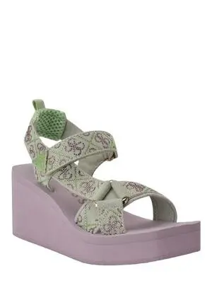 Guess GUESS Dawsin Platform Wedge Sandal Light Green