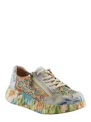 SPRING STEP SHOES Bloomington Platform Sneakers - Beige Multi