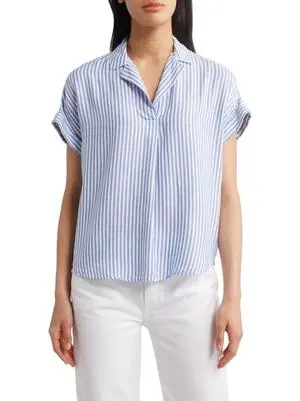 BEACHLUNCHLOUNGE Deni Stripe Shirt - Cape Blue