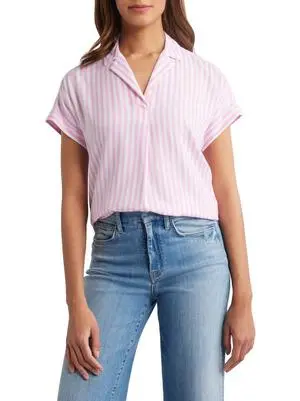 BEACHLUNCHLOUNGE Deni Stripe Shirt - Ocean Pink