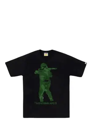 A BATHING APE Bitmap Soldier Tee Shirt - Black