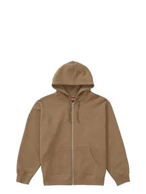 Supreme Small Box Zip Up Hooded Sweatshirt - Brown