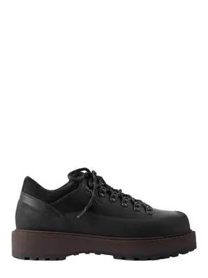 Diemme Cornaro Gomma Full-grain Leather Sneakers - Black
