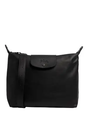 Longchamp Le Pliage Xtra Medium Leather Shoulder Bag - Black
