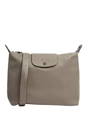 Longchamp Le Pliage Xtra Medium Leather Shoulder Bag - Grey
