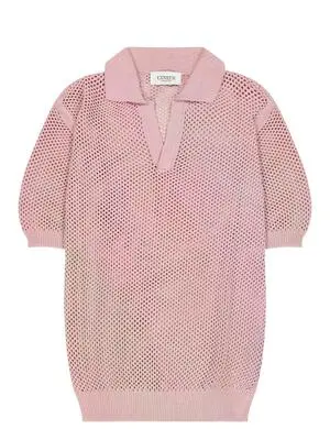 LANEUS Knitted Polo Shirt - Pink