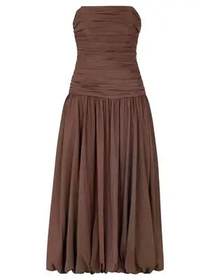 NICHOLAS Despina Strapless Dress - Brown