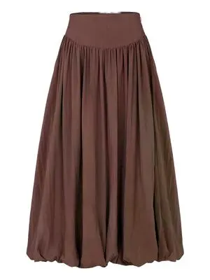 NICHOLAS Zaira Midi Skirt - Brown