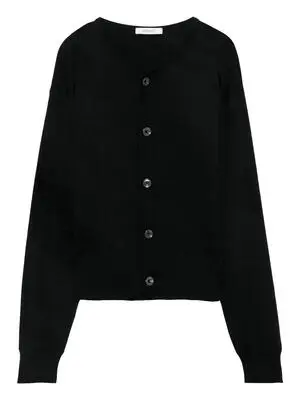 LEMAIRE Fine-knit Cardigan - Black