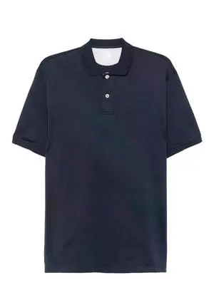 Eleventy Cotton Polo Shirt - Blue