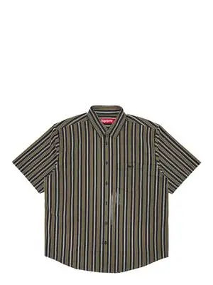 Supreme Loose Fit Multi Stripe Short-sleeve Shirt - Black