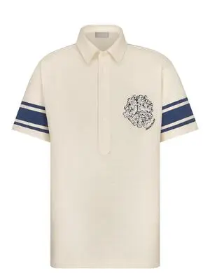 Dior X Denim Tears Relaxed-fit Polo Shirt 'white - Cream