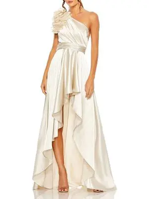 Mac Duggal Ruffled One Shoulder Hi-Lo Gown 275