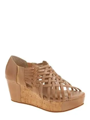 CHOCOLAT BLU Winix Strappy Wedge Sandals - Sand Leather