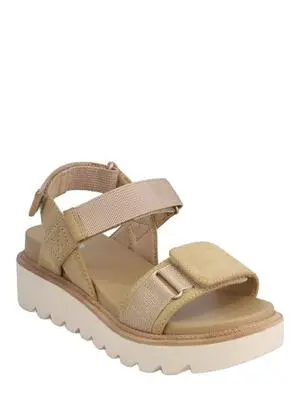Mia Jony Ankle Strap Platform Sandal - New Natural