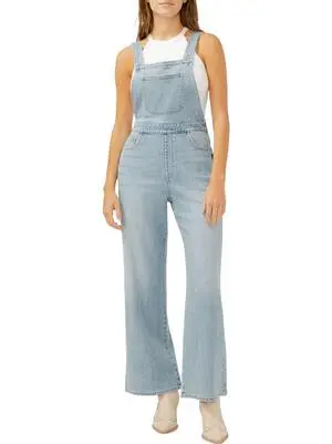 SILVER JEANS CO. Wide Leg Denim Overalls - Indigo
