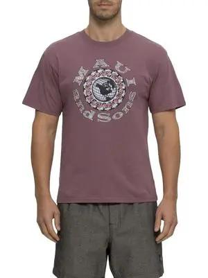 MAUI & SONS Globe Graphic T-shirt - Mauve