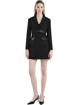 Rudsak Cropped Blazer With Belt - Black