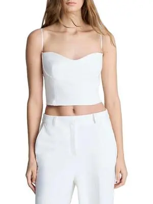 KENNETH COLE Crop Bustier Camisole - Pure White