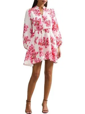 EVER NEW Annalise Tie Waist Mini Dress - Zila Floral
